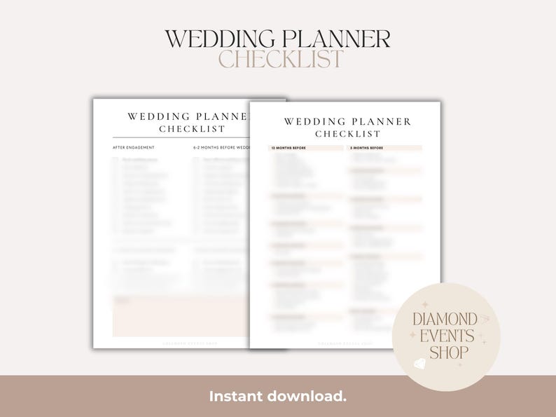 Wedding Planner Checklist Template | Printable Wedding Planning to Do ...
