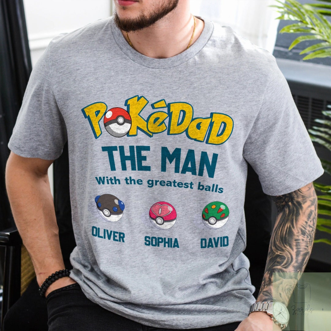 Personalisiertes Pokedad der Mann mit den größten Bällen-Shirt, der ...