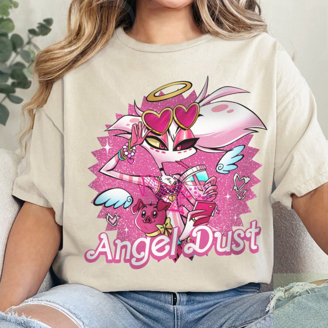 Hazbin Hotel Angel Dust and Fat Nugget Cute Comfort Colors Tshirt ...
