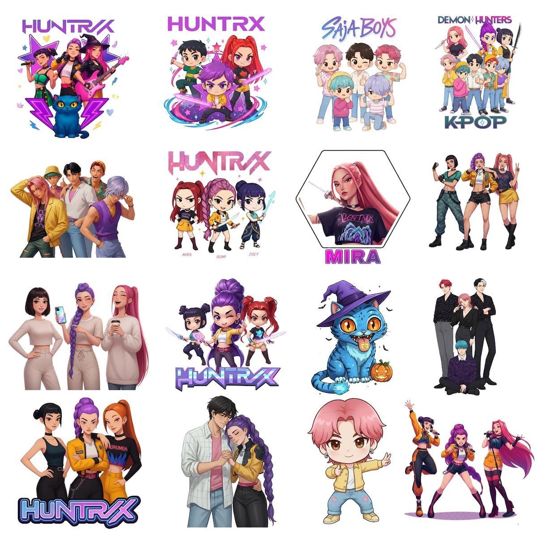 Huntrix Demon Hunters Fan Design for Shirts, Mugs, and Handbags - Etsy UK