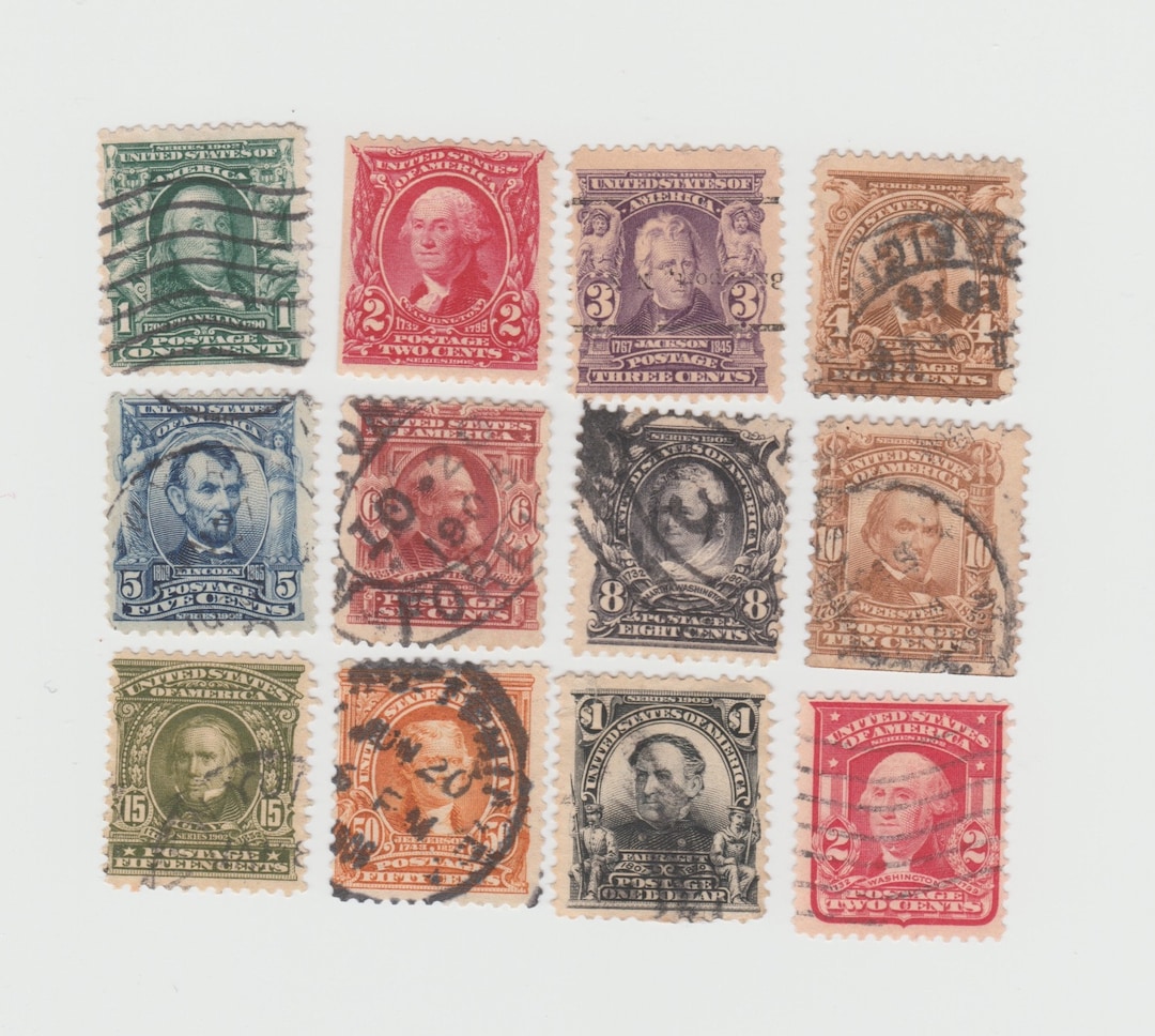 Old 1902-03 Series US Postage Stamps, 1 Cent to 1 Dollar 300//311 - Etsy