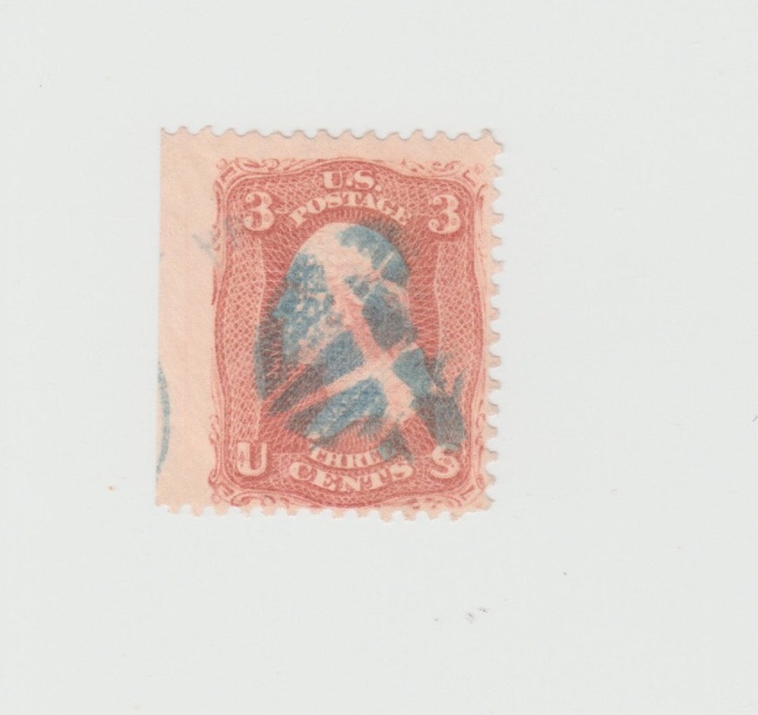 3 Cent Washington 1867 US Postage Stamp With F Grill 94 - Etsy