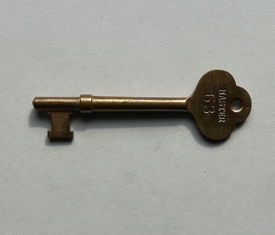 Old Brass Master Skeleton Key 4 Inches Long - Etsy