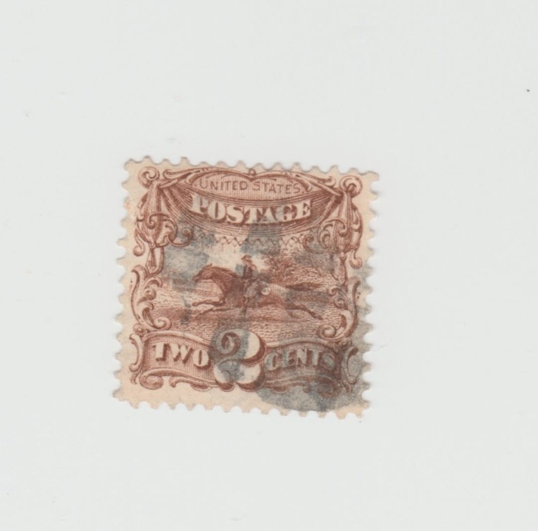1869 Pony Express Rider US Postage Stamp 113 - Etsy