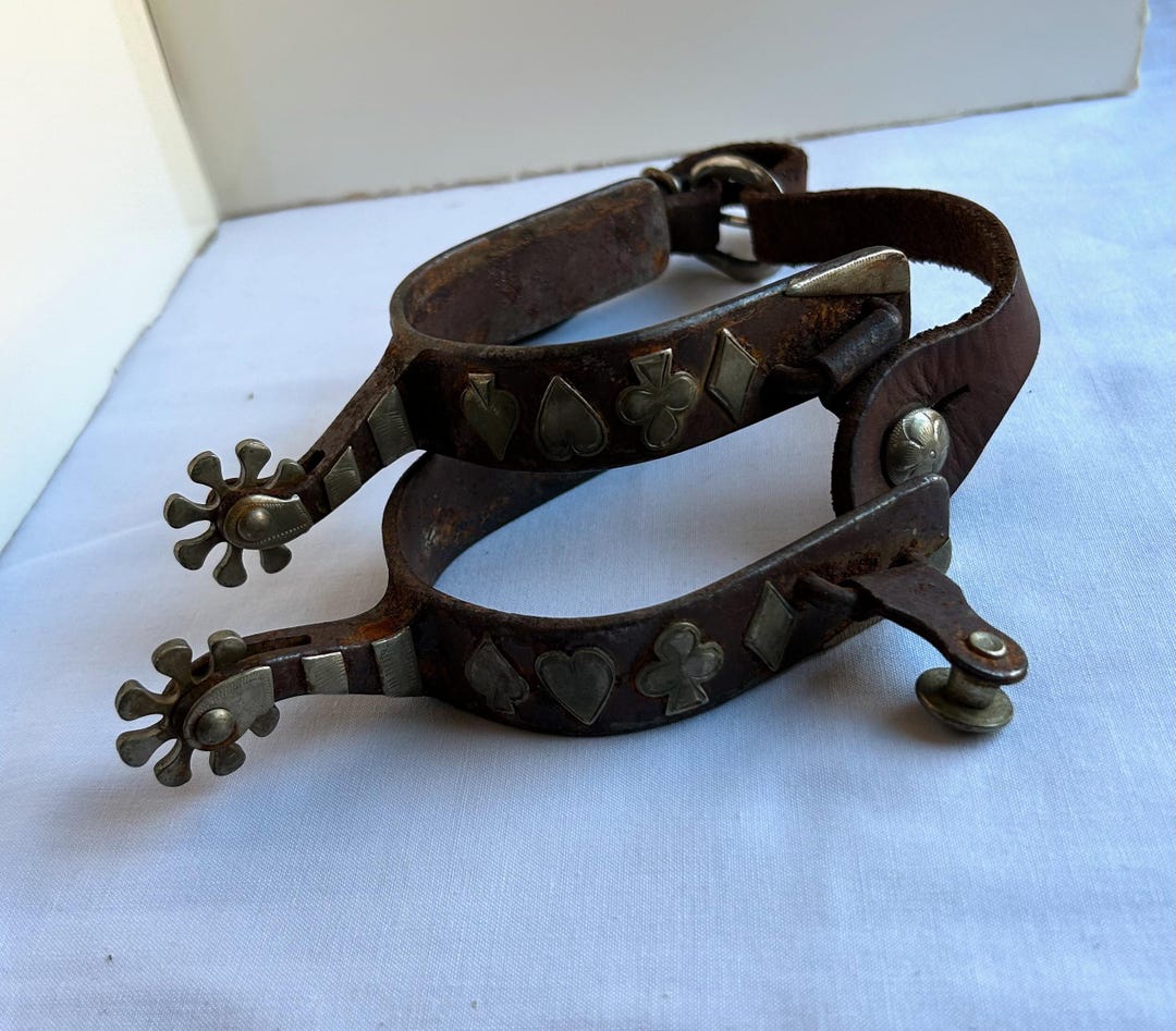 Vintage Pair of Silver Western Spurs, Only One With Straps - Etsy