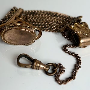 Vintage Gold Filled Pocket Watch Fob and Chain - Etsy