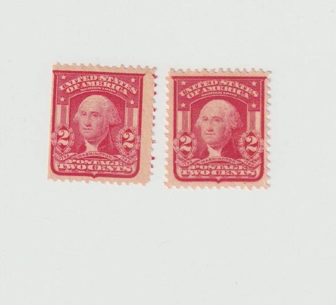 Two Unused 2 Cent Washington 1903 US Postage Stamps 319 - Etsy