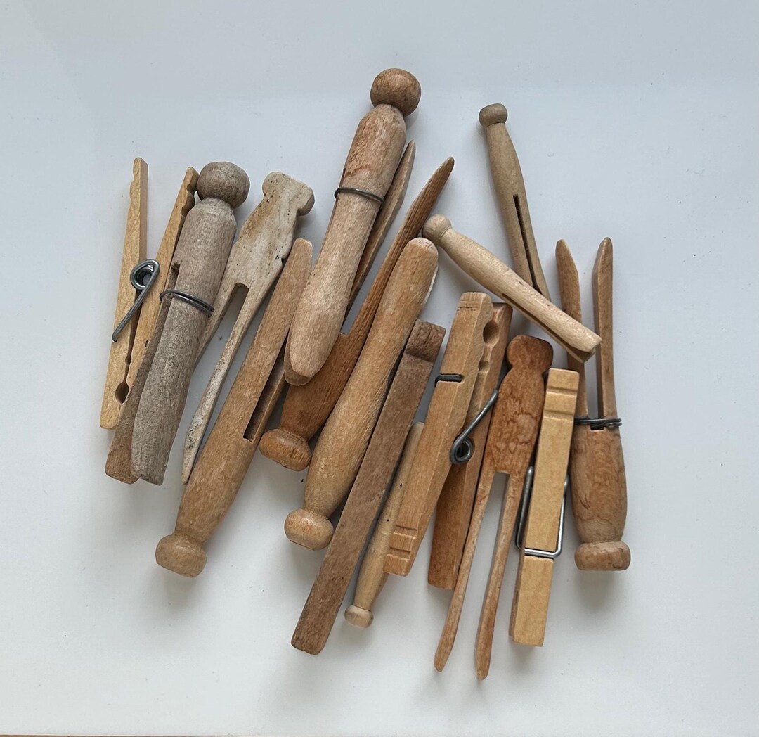 Old Wood Clothes Pins in Five Styles - Etsy