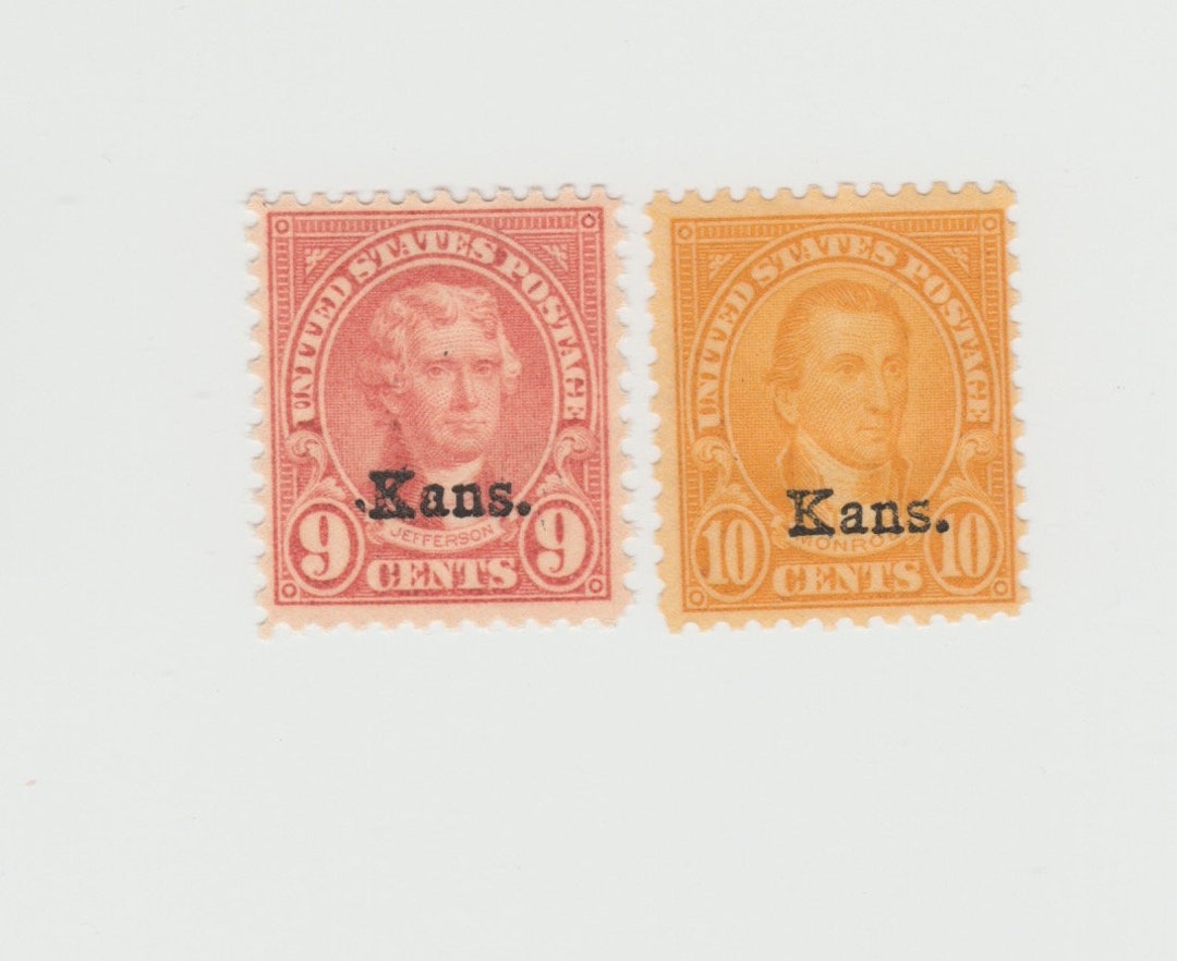 1929 Kansas Overprints US Postage Stamps 667-668 - Etsy