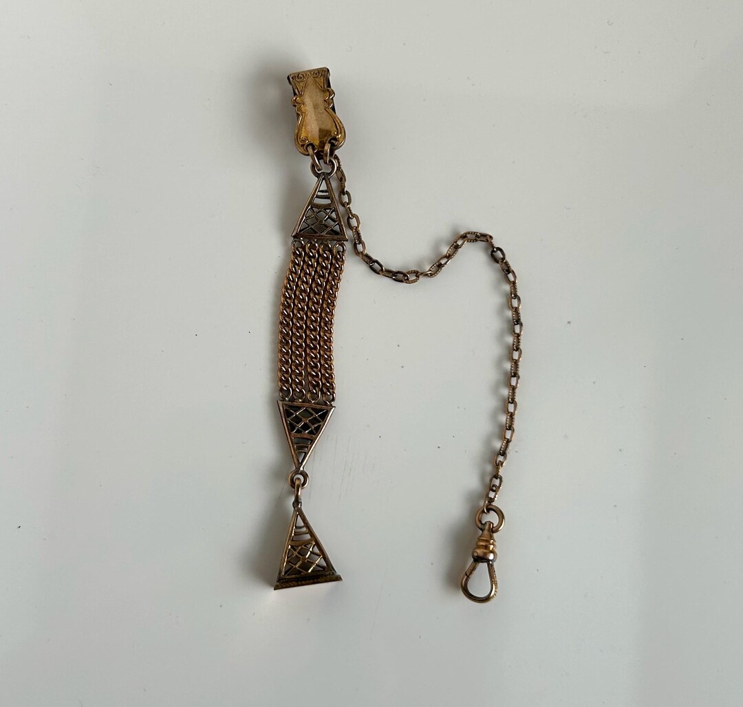 Vintage Small Gold Filled Pocket Watch Fob and Chain - Etsy