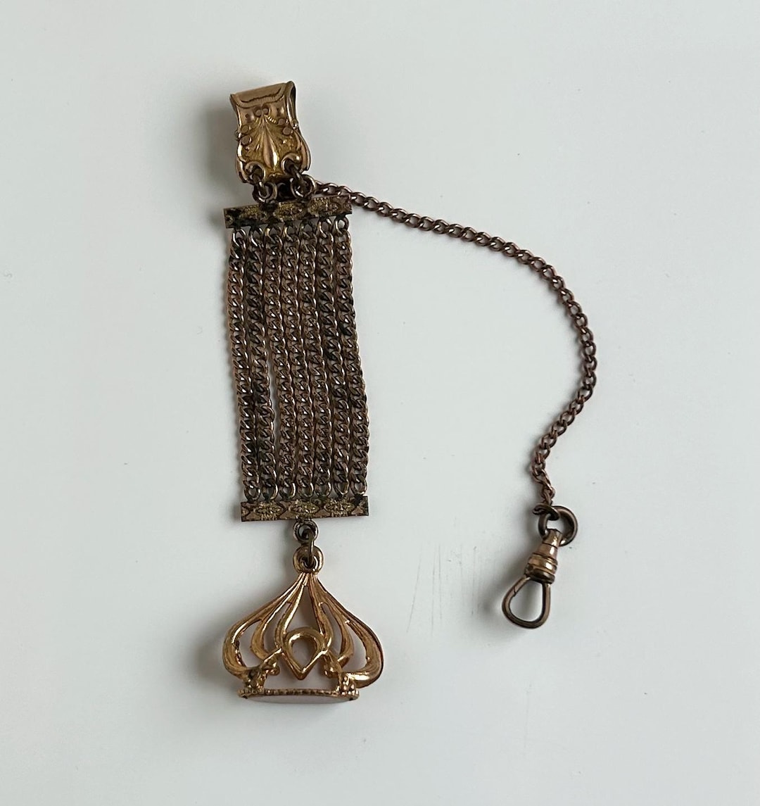 Vintage Gold Filled Pocket Watch Fob and Chain - Etsy