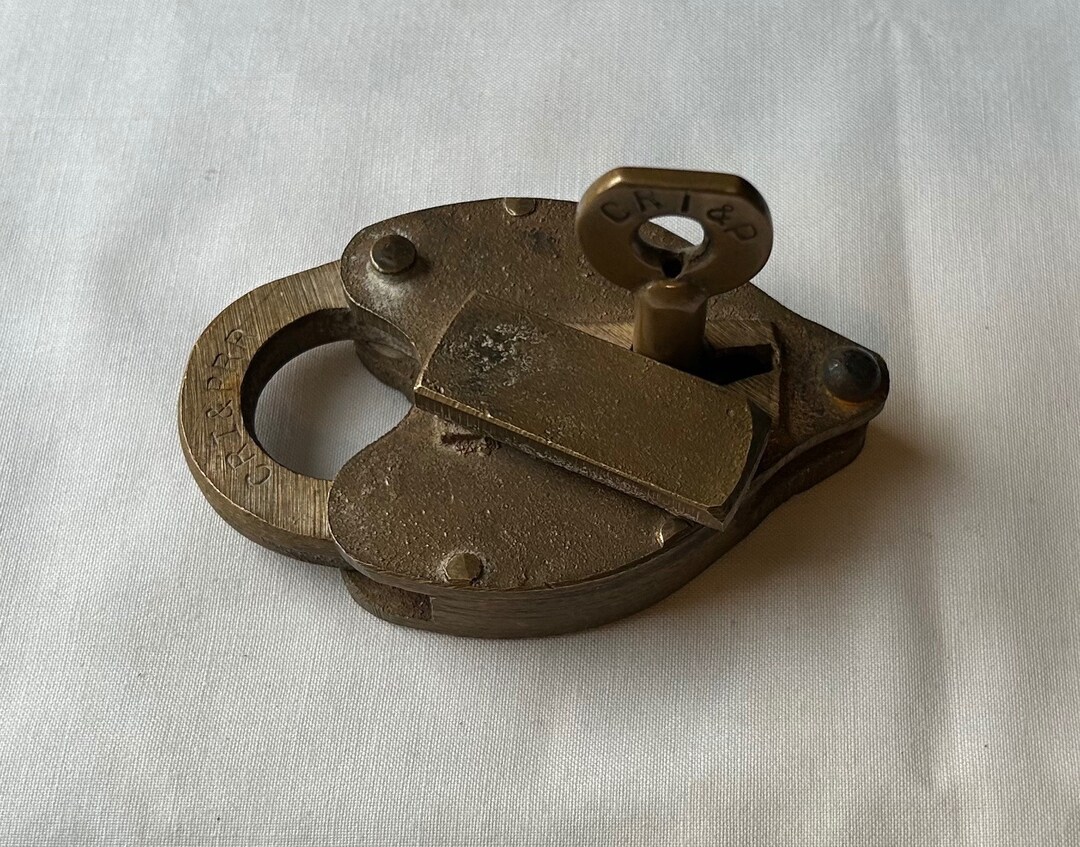Old Chicago, Rock Island and Pacific Railroad Brass Padlock With Key - Etsy