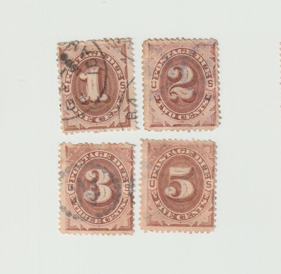 Used 1879 US Postage Due Stamps J1-J4 - Etsy