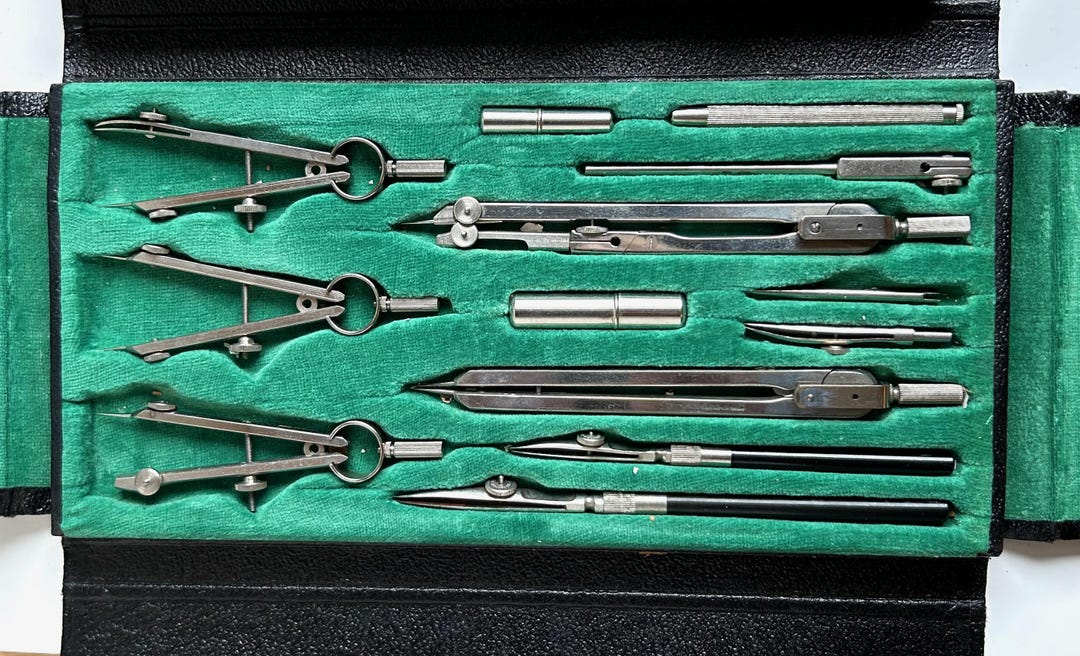 Old Germany Drafting Tool Complete Set in Original Leather Case - Etsy
