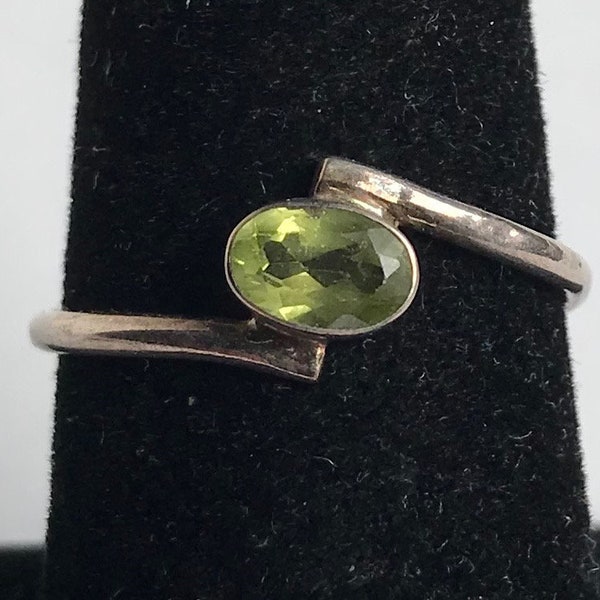Green Silver Ring - Etsy