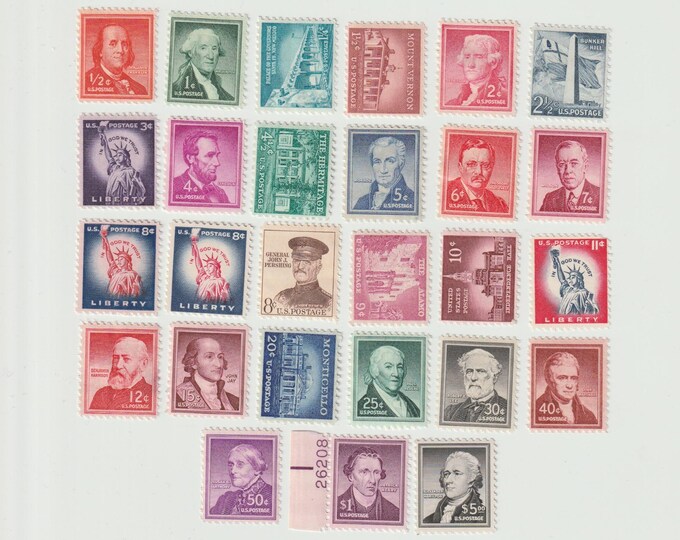 Mint 1954-61 Liberty Series US Postage Stamps - Etsy