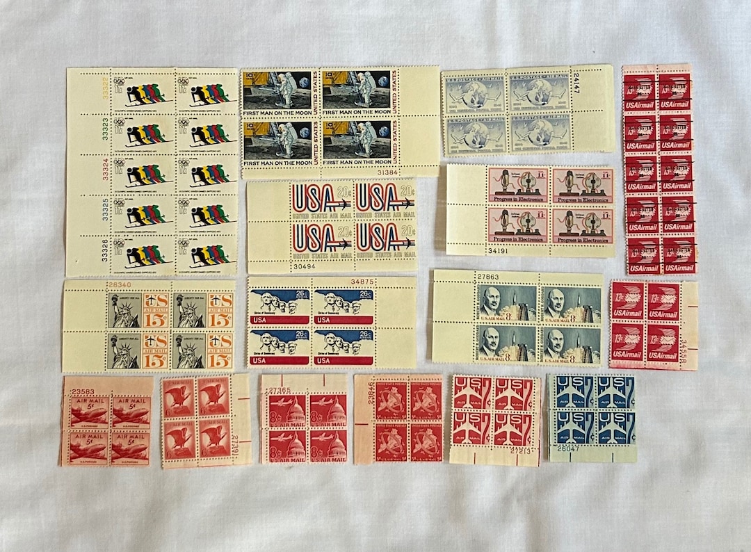 15 Different Mint Airmail Plate Blocks US Postage Stamps - Etsy