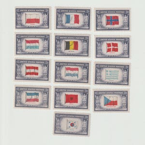 Mint US Postage Stamps of 1943-44 Overrun Country Issue 909-921 - Etsy