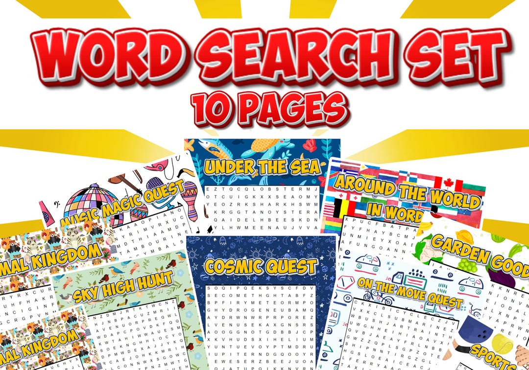 Word Search Game for Kids & Adults | Classroom and Party Activity ...