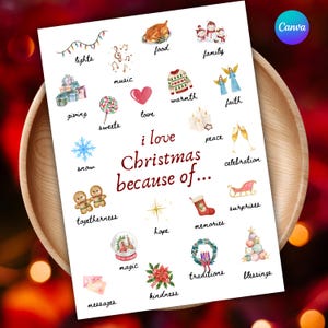 Merry Christmas Card | Printable Holiday Greeting | I Love Christmas ...