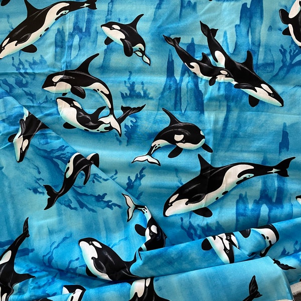 Whale Fabric - Etsy