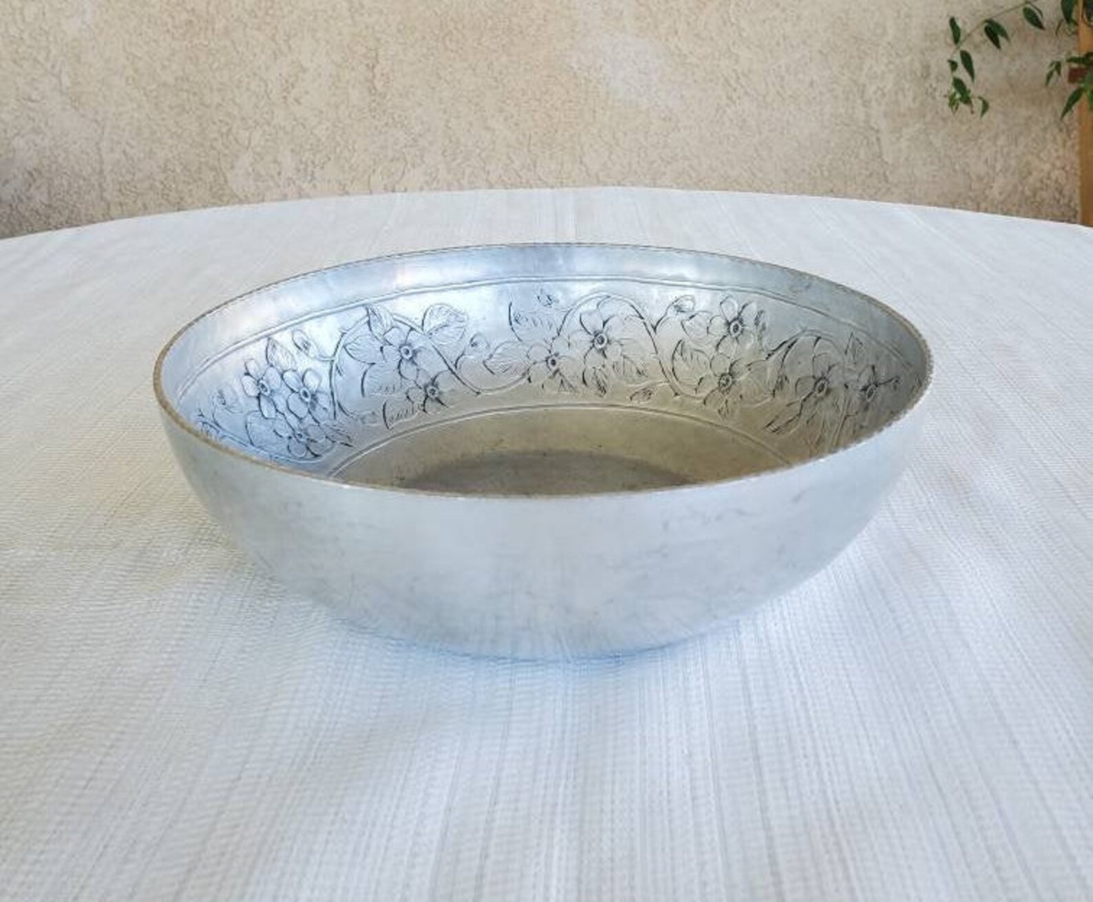 Vintage Metal Floral Decorativo Tazón Contenedor - Etsy España