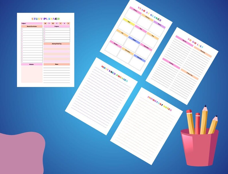 ADHD Planner for Kids | Printable Daily Weekly Routine Organizer ...