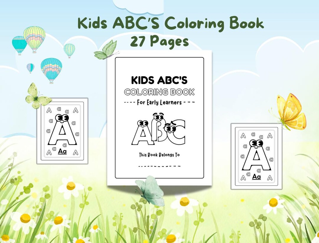 Kids ABC Coloring Book – Printable Alphabet Worksheets, Toddler ...