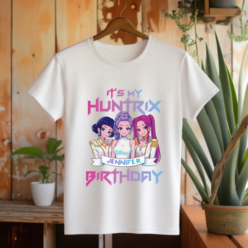 Huntrix Birthday Girl DTF Transfers, Kpop Demon Hunter Kids Iron On ...