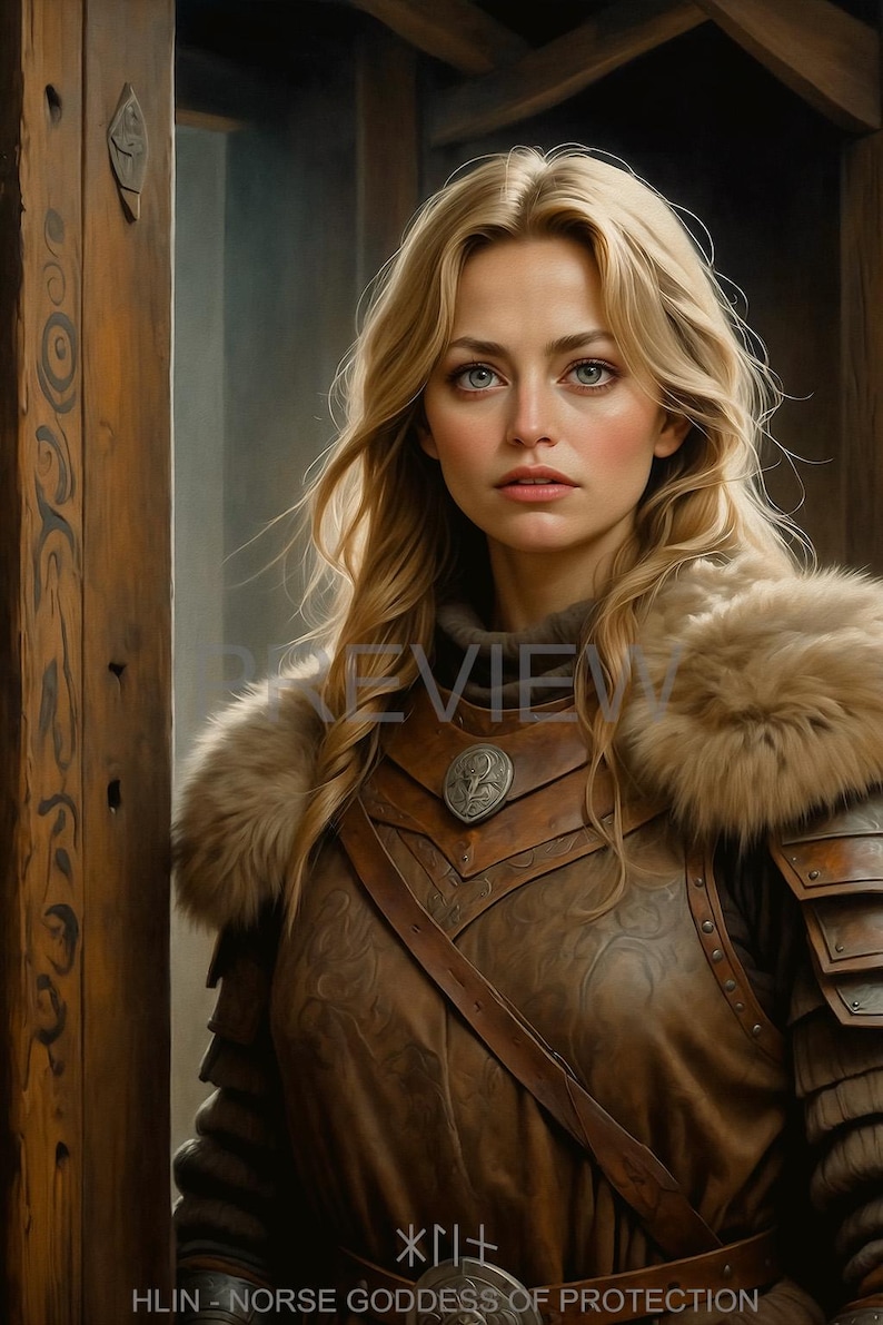 Hlin – Norse Goddess of Protection | Nordic Mythology Wall Art - Etsy