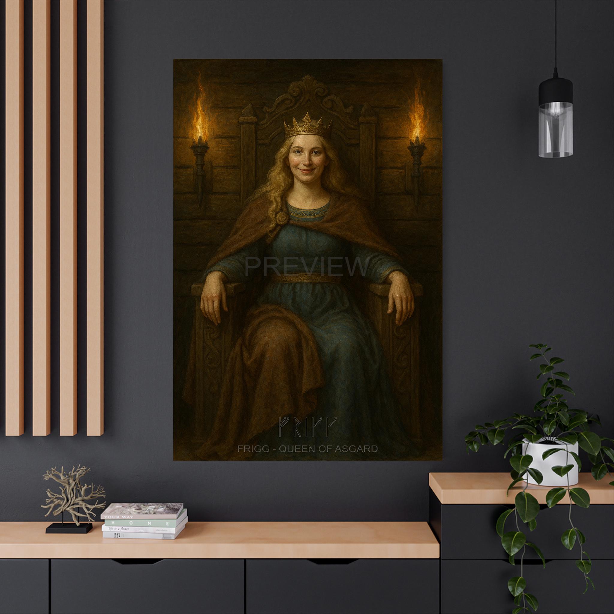 Frigg - Norse Goddess Art Print: Queen of Asgard, Viking Mythology ...