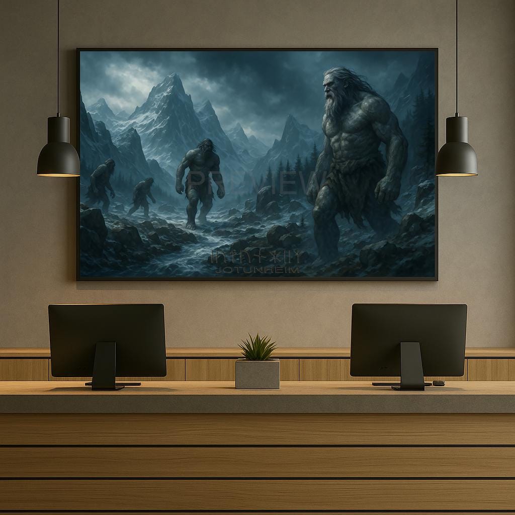 Jotunheim Norse Mythology Art Print: Land of the Giants, Viking Fantasy ...