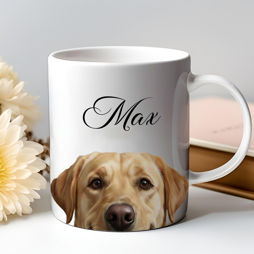 Personalised Labrador Dog Mug Custom Name Design Multiple Colors - Etsy