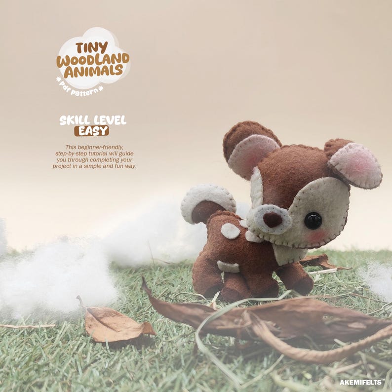 Felt Deer Sewing Pattern PDF – Woodland Baby Nursery Decor – Forest ...