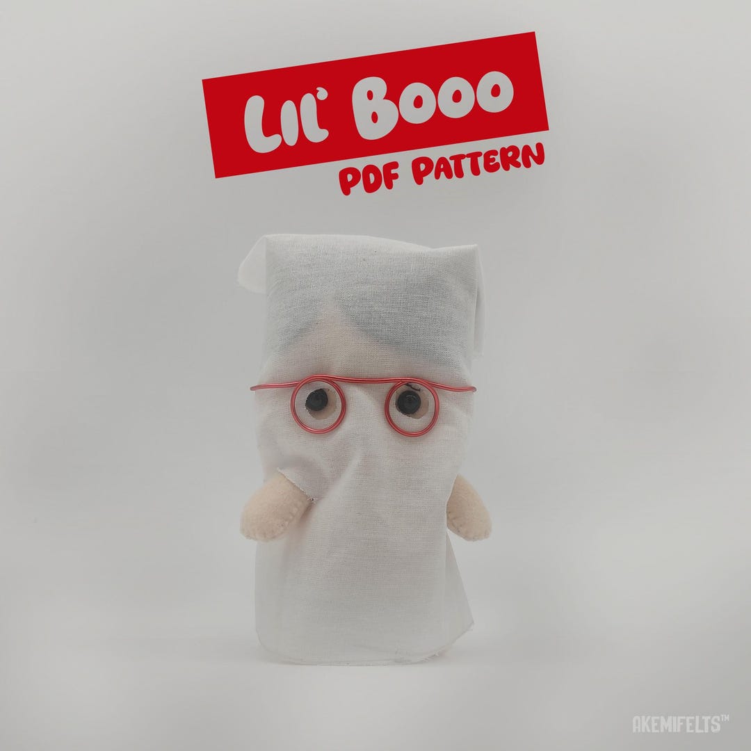 PDF Pattern - Plushie Felt Ghost. DIY Sewing Tutorial. Spooky Cute Kawaii Softie. Instant ...