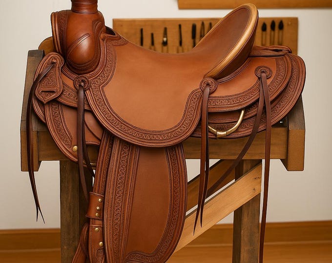 Western Roper Saddle Chestnut and Chasnet Combination Colour 16" in ...