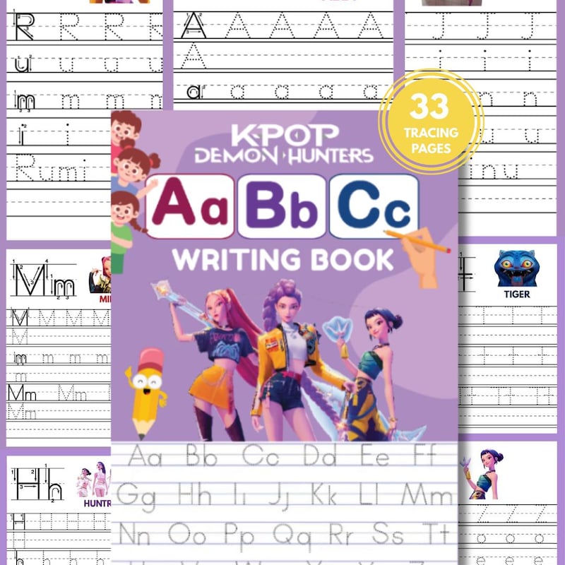Kpop Demon Hunters Printable Letters - Etsy