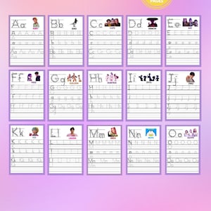 Kpop Demon Hunters Alphabet Tracing Handwriting Practice Sheets ...