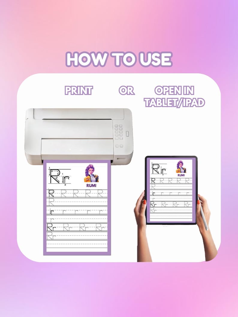 Kpop Demon Hunters Alphabet Tracing Handwriting Practice Sheets ...