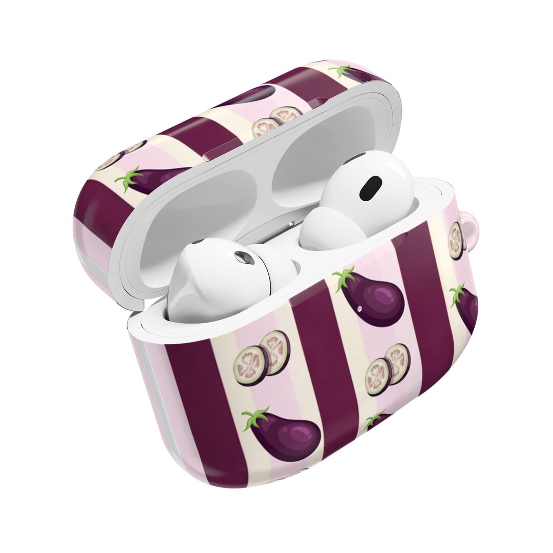 Eggplant Purple Airpods Case – Cozy Fruit Aesthetic Earbud Cover - Etsy