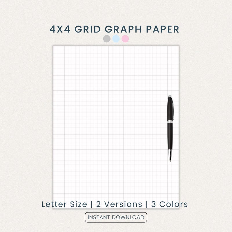 Grid Paper 4x4 - Etsy