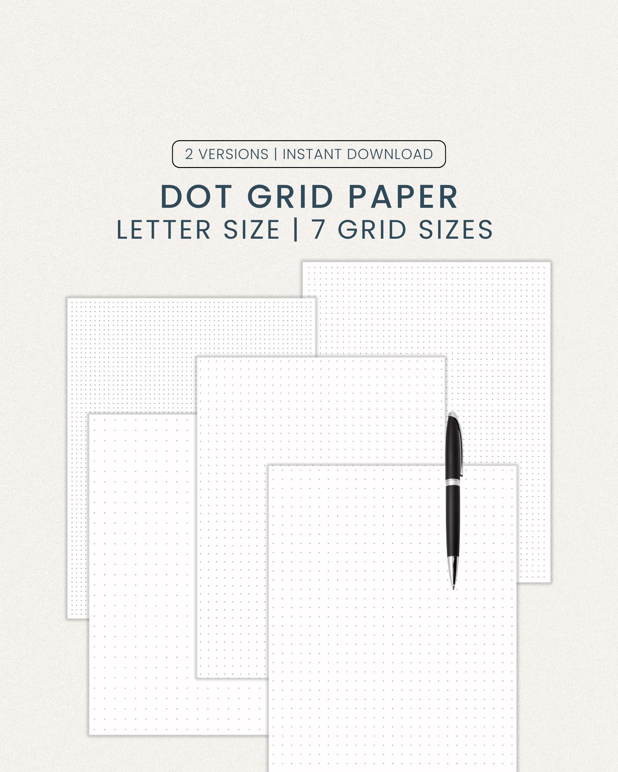 Dot Grid Paper Bundle | Letter Size Printable PDF - Etsy