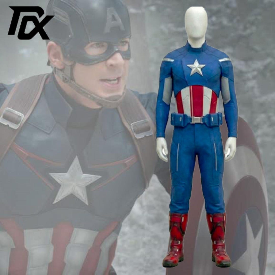 Captain America Cosplay Suit | Avengers Superhero Costume | Full Body ...
