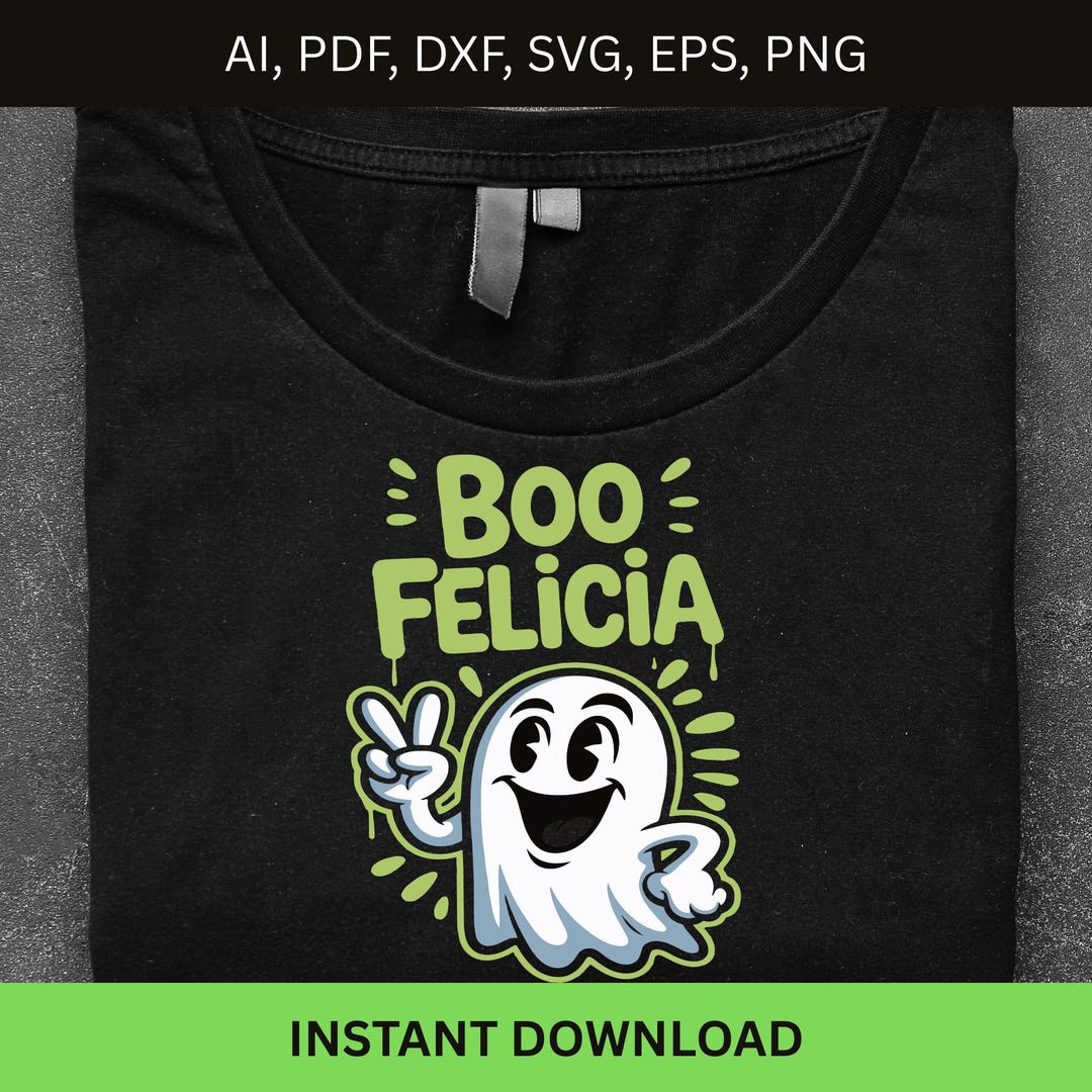 Boo Felicia Ghost Clipart – Funny Halloween Design (digital Download ...