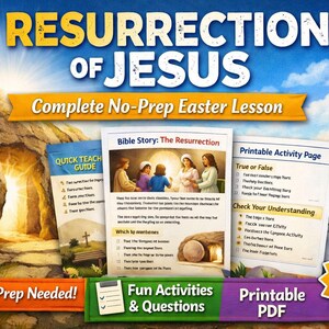 Resurrection of Jesus Easter Lesson | Sunday School Bible Activity ...