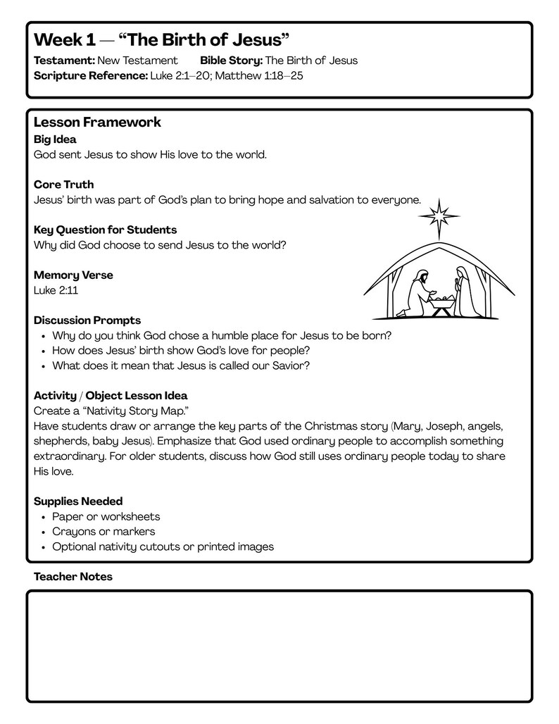 30-week Complete Bible Curriculum Bundle | 100+ Page Old & New ...