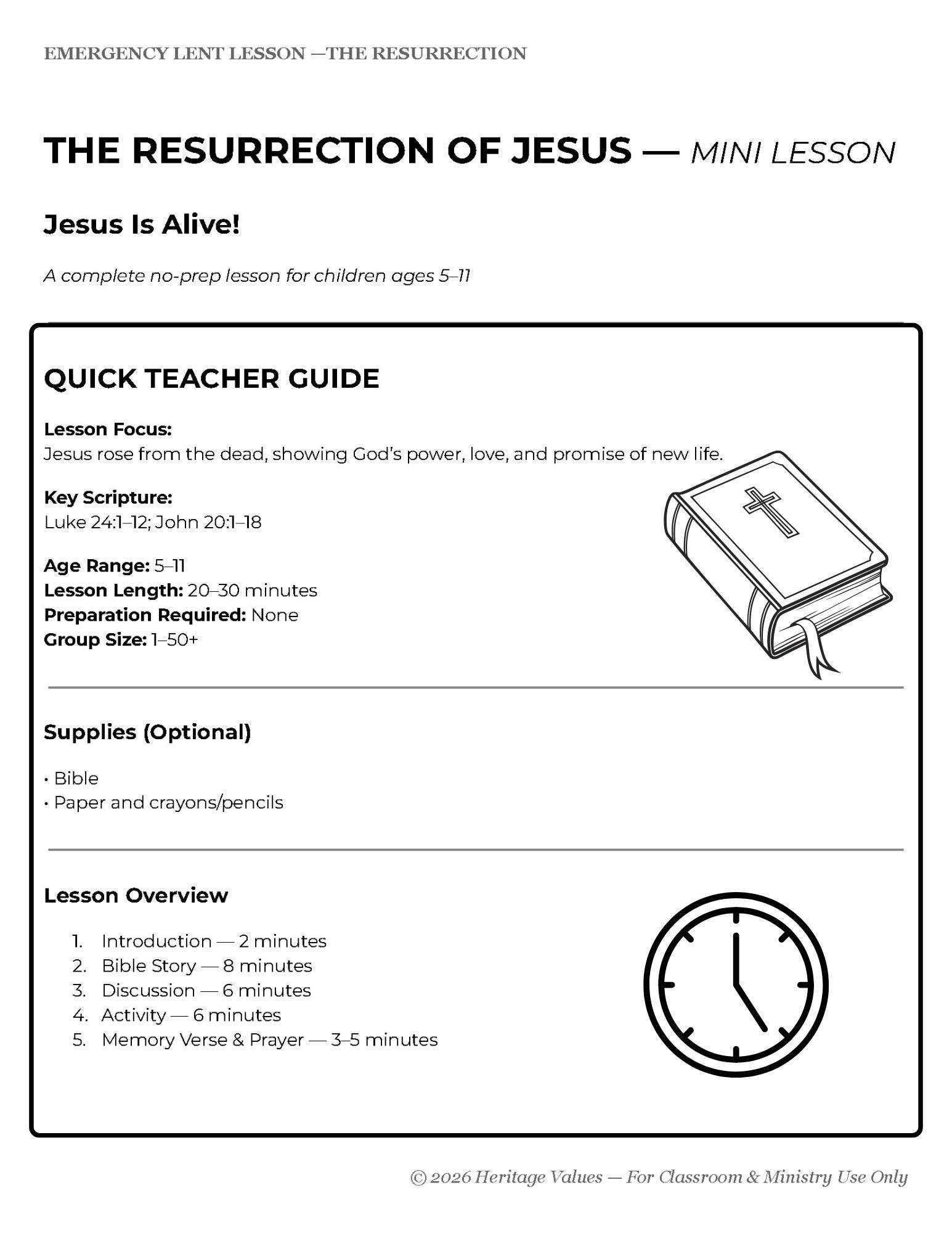 Resurrection of Jesus Easter Lesson | Sunday School Bible Activity ...