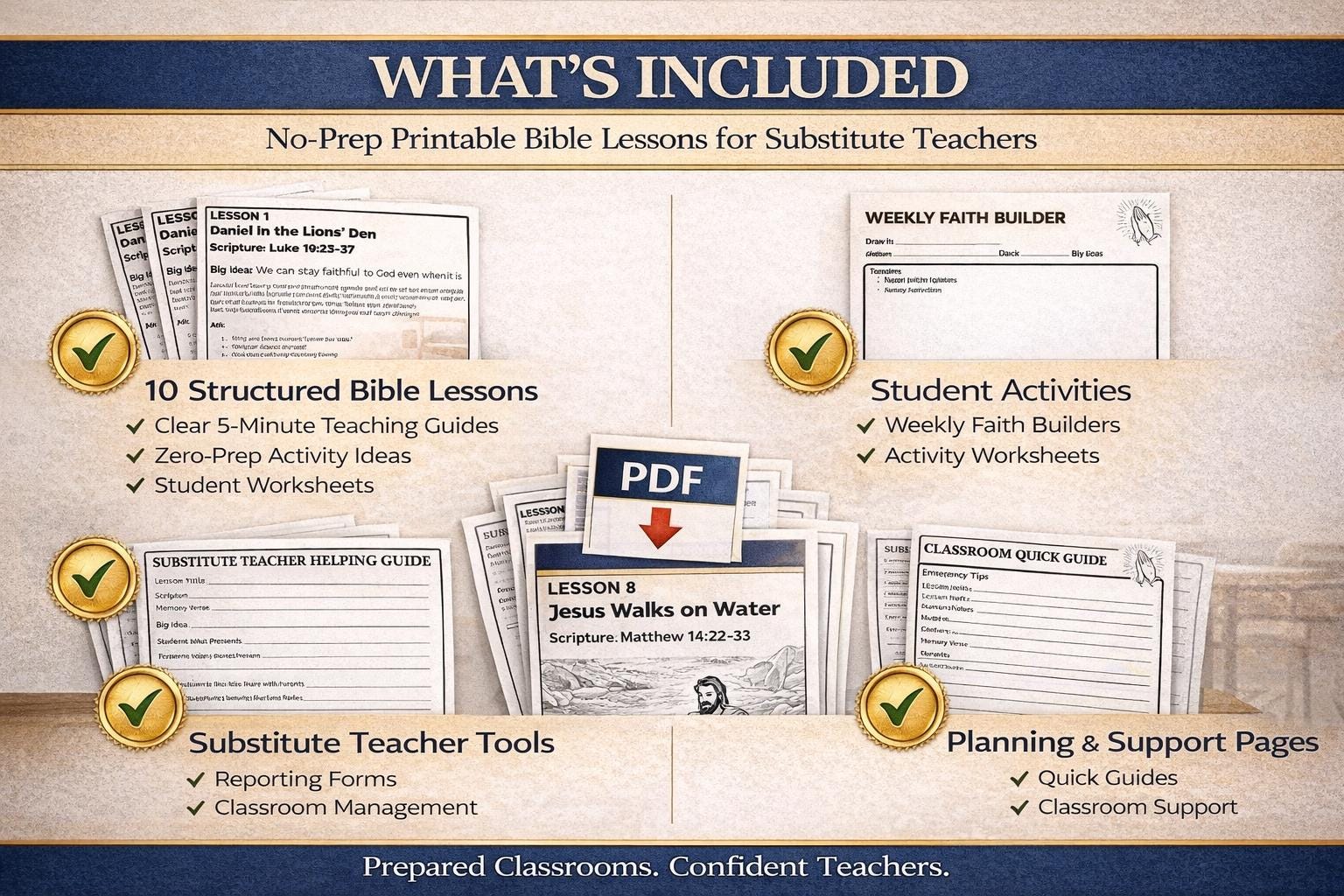 Emergency Sunday School Lessons | No Prep Bible Curriculum (PDF ...