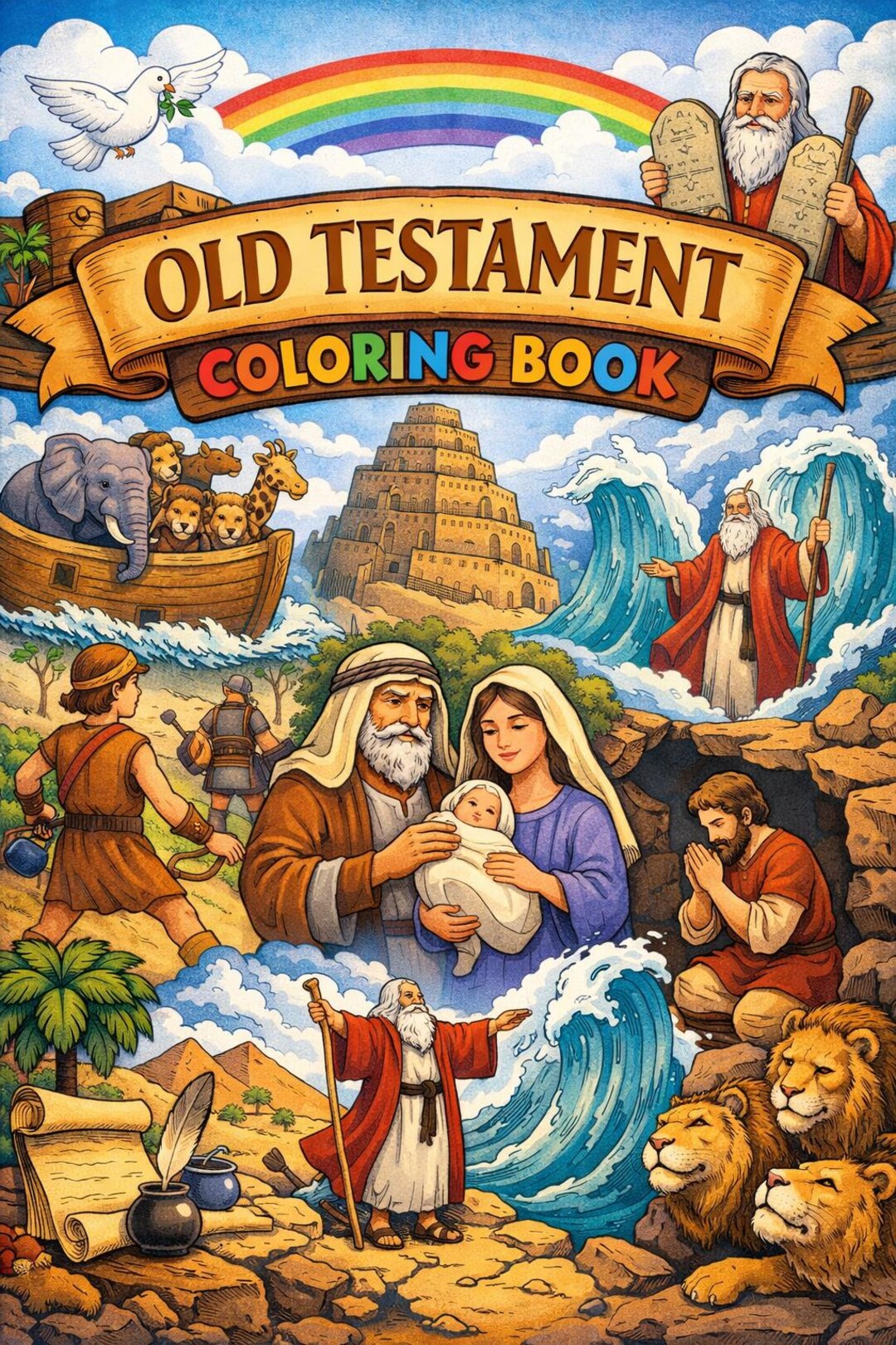 Old Testament Coloring Book | Bible Stories, Sunday School (PDF ...