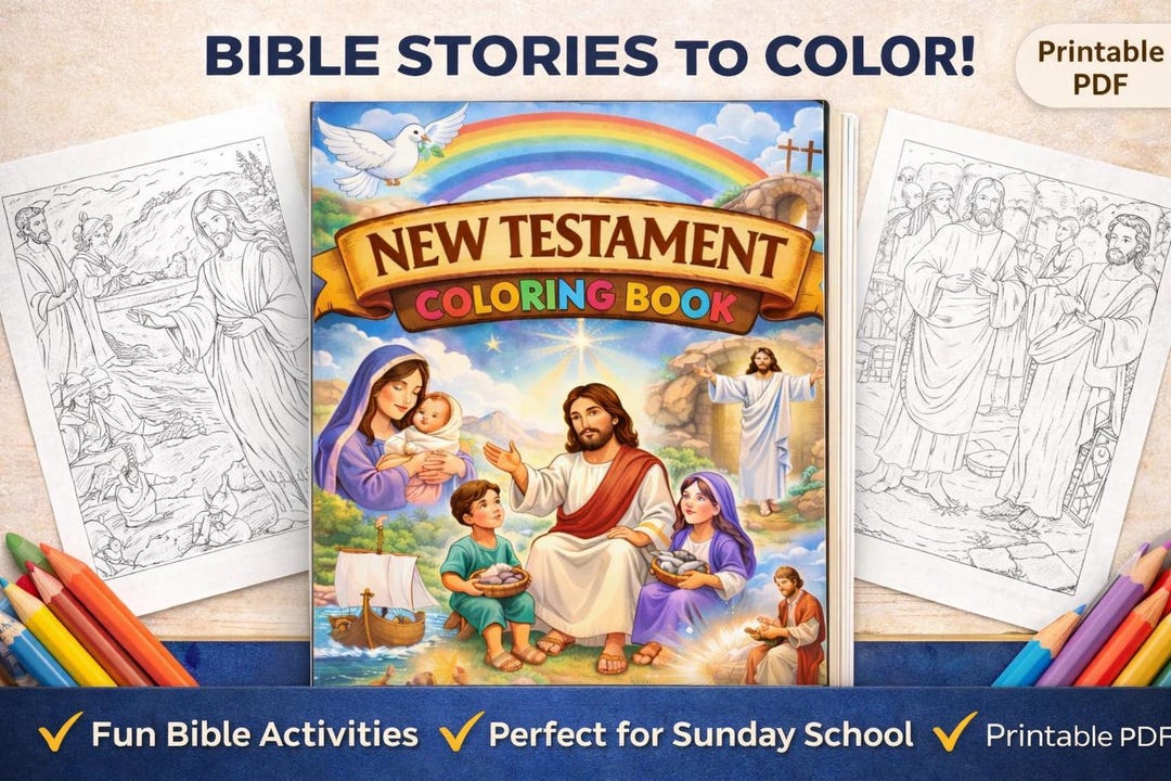 New Testament Coloring Book for Kids | Sunday School Activity ...
